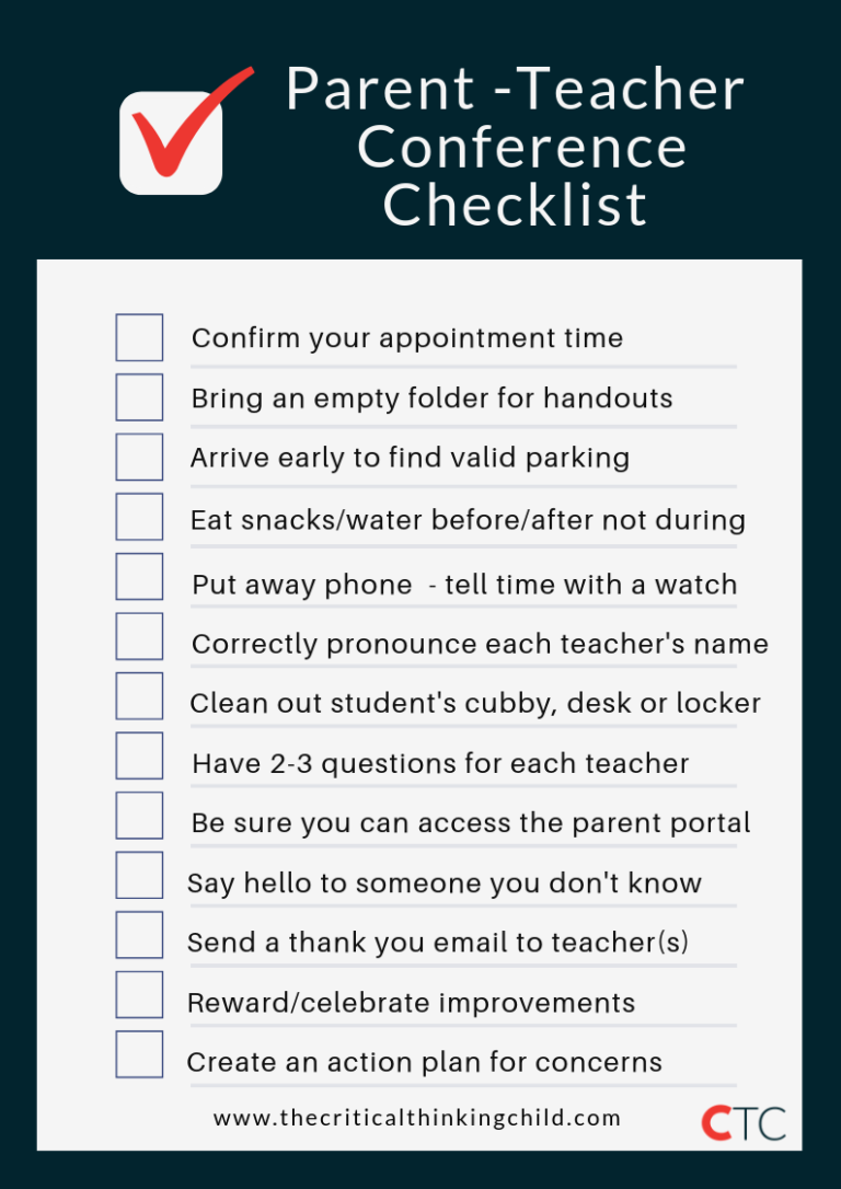 Your Best Ever Parent-Teacher Conference - The Critical Thinking Child